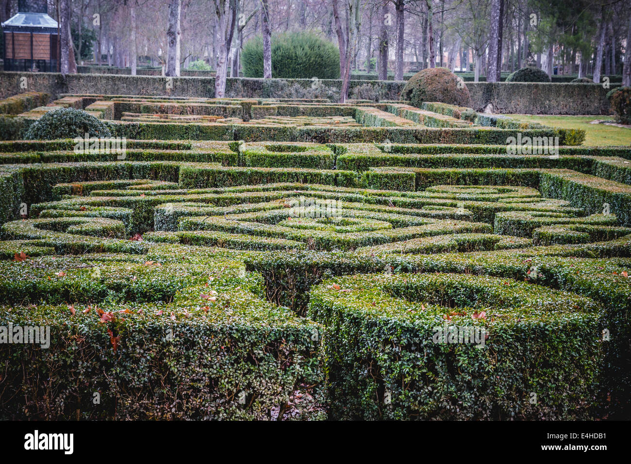 Maze.Ornamental fountains of the Palace of Aranjuez, Madrid, Spain ...