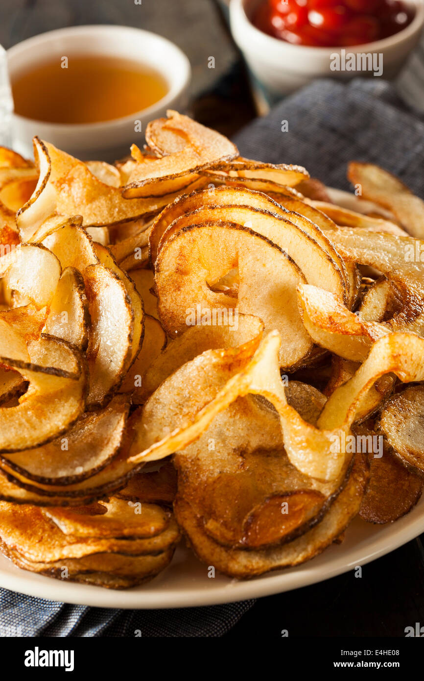 Homemade Spiral Cut Potato Chips at the Fair Stock Photo - Alamy