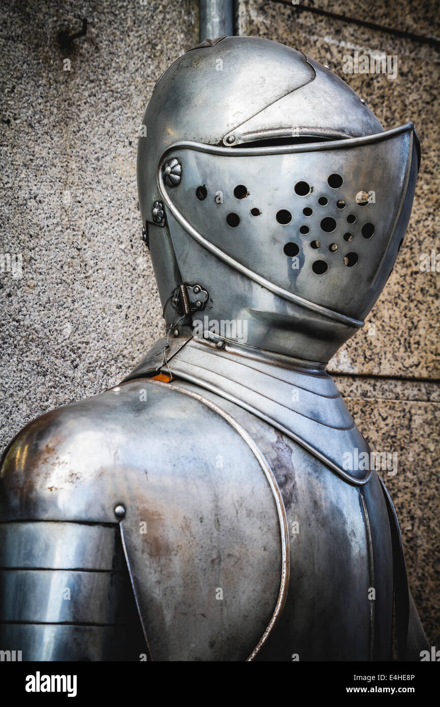 Spanish military armor, helmet and breastplate detail Stock Photo - Alamy