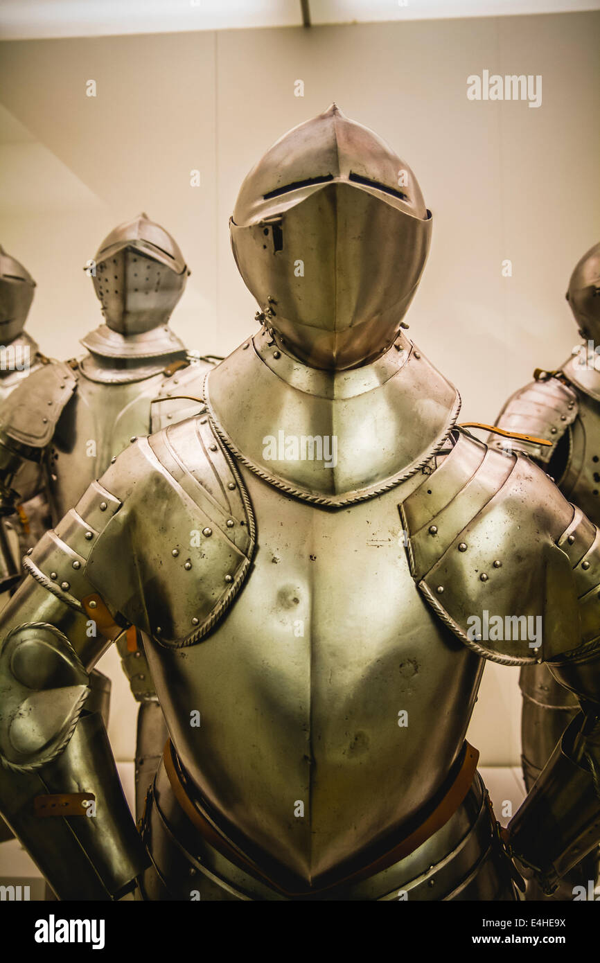 Military medieval iron armor, Spanish armada Stock Photo - Alamy