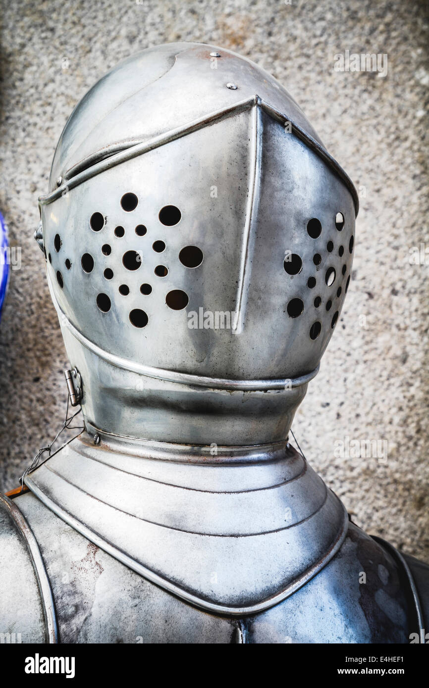 Spanish military armor, helmet and breastplate detail Stock Photo - Alamy