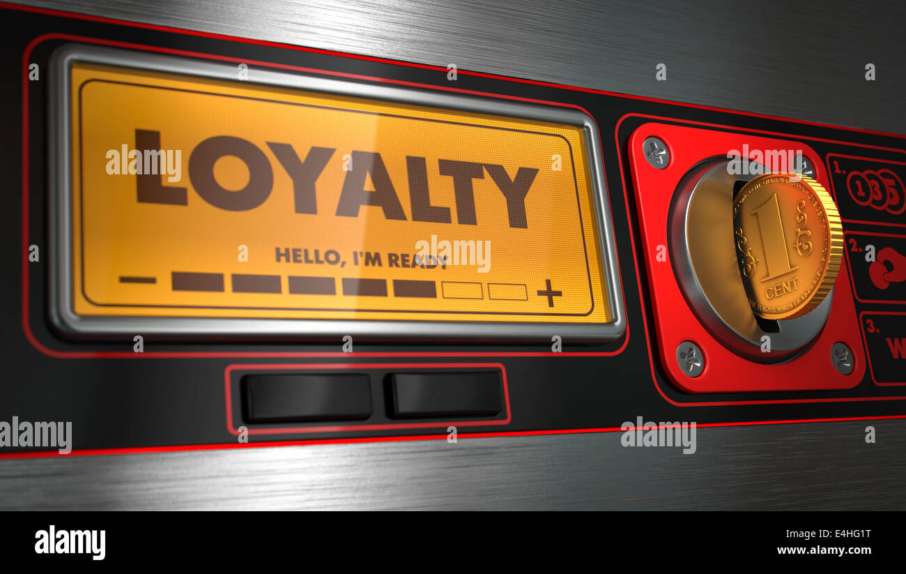 Loyalty on Display of Vending Machine Stock Photo - Alamy
