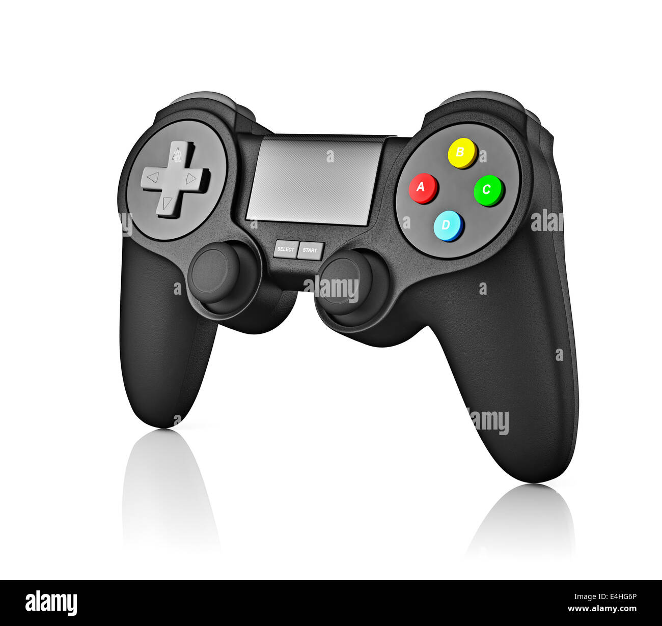 Gamepad joypad for video game console isolated on white background with ...