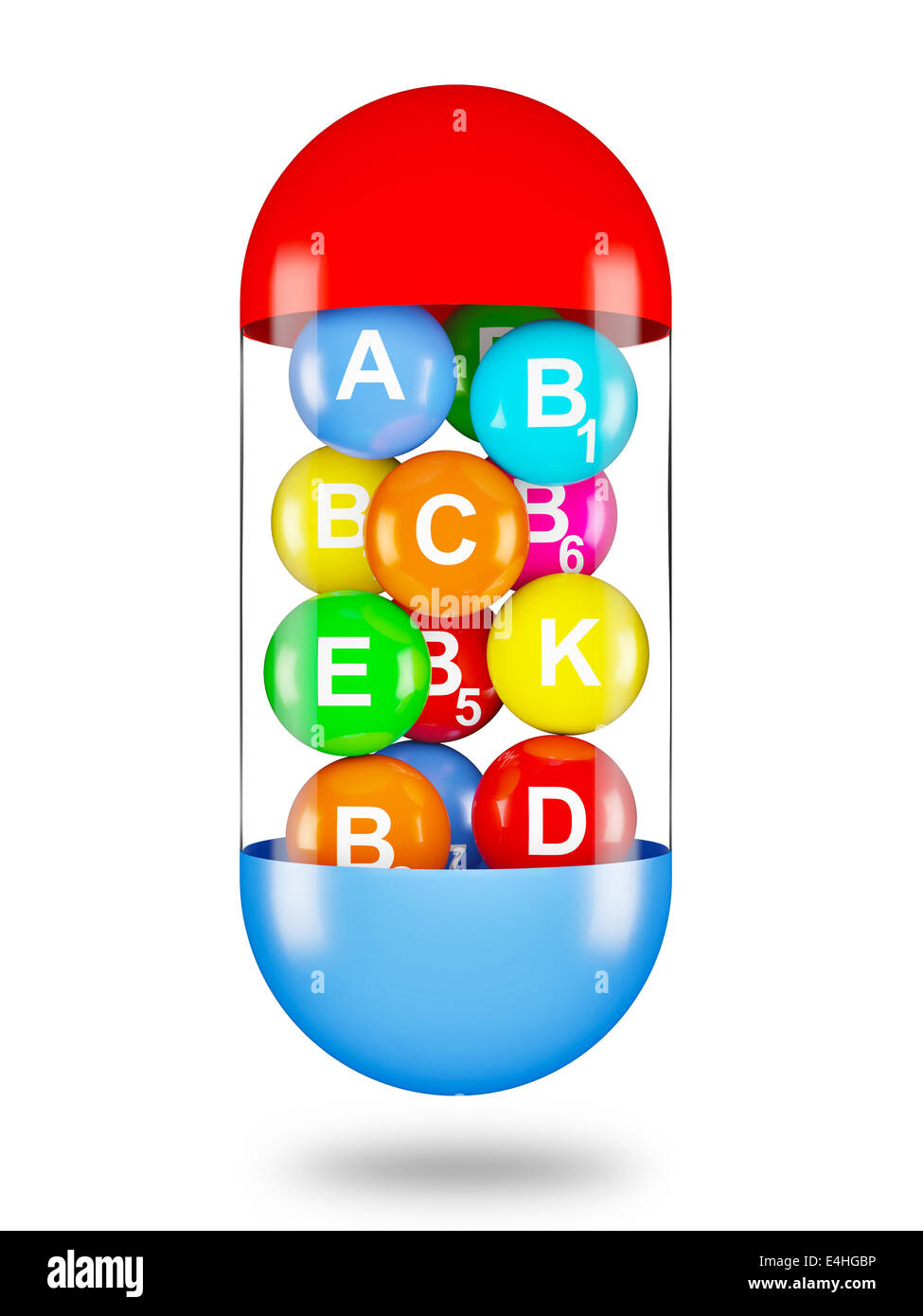Healthy life creative concept - multi vitamins in capsule Stock Photo ...