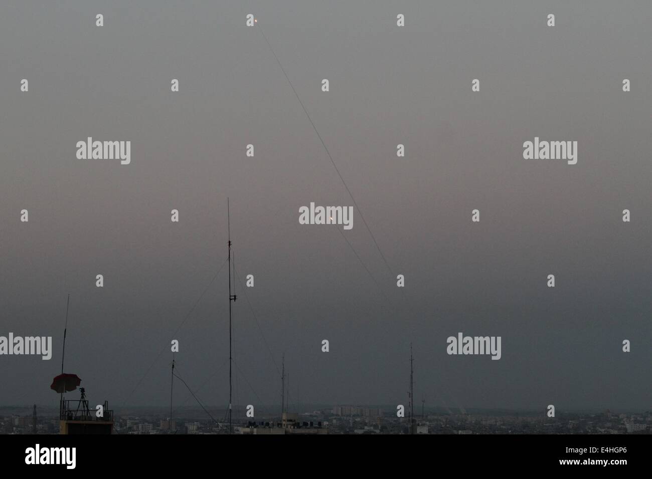 Gaza, GAZA STRIP, Palestinian Territor. 11th July, 2014. An M75 rocket ...