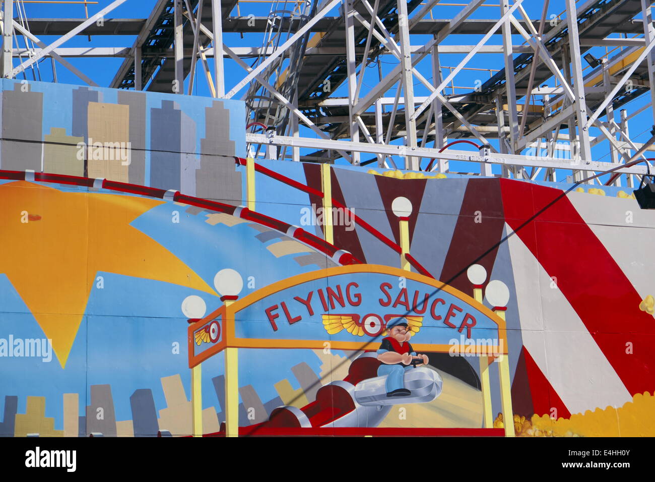 flying saucer ride at Luna Park,Sydney,Australia Stock Photo - Alamy