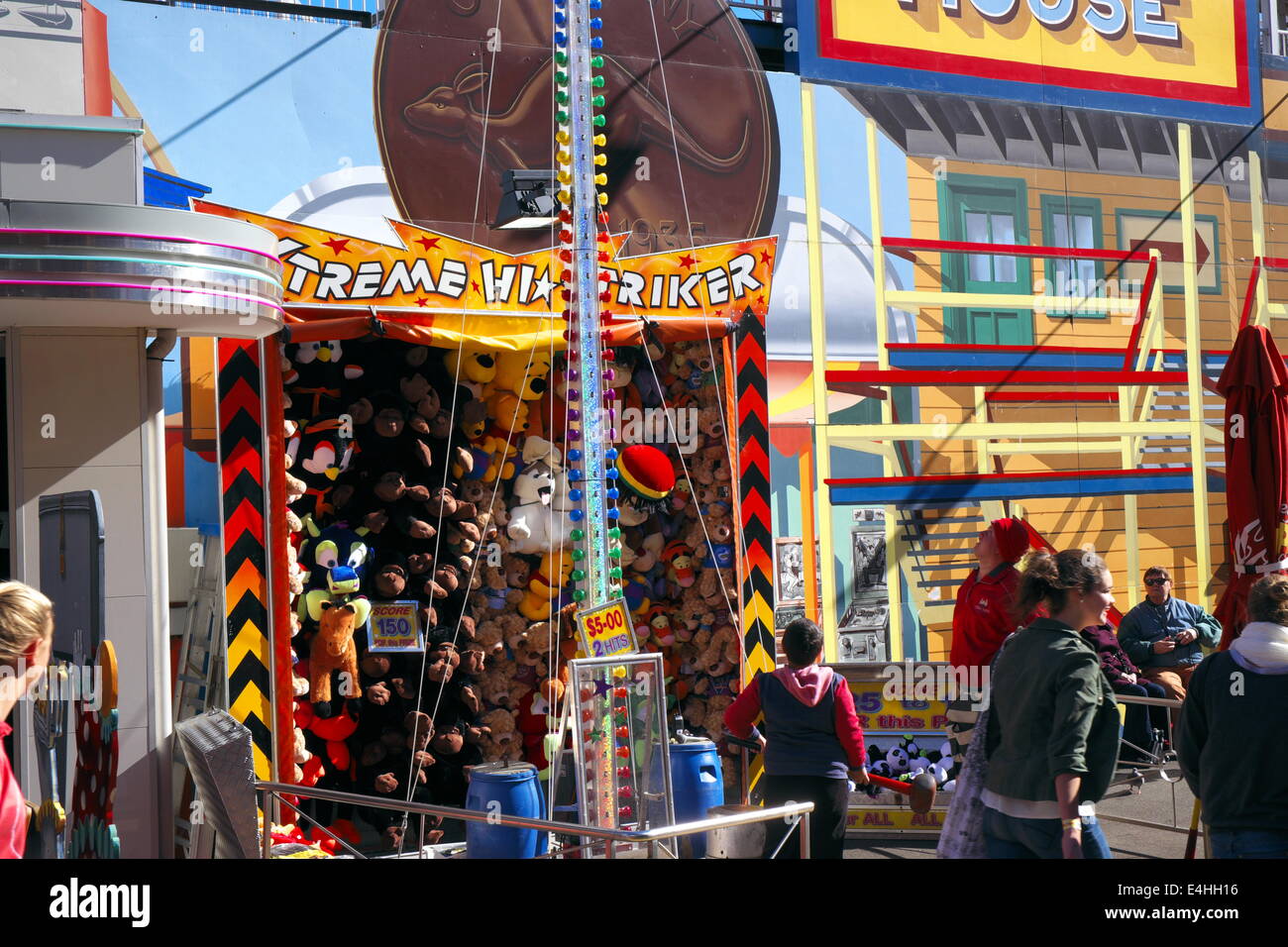 Extreme striker,test of strength machine at luna park, Sydney ...