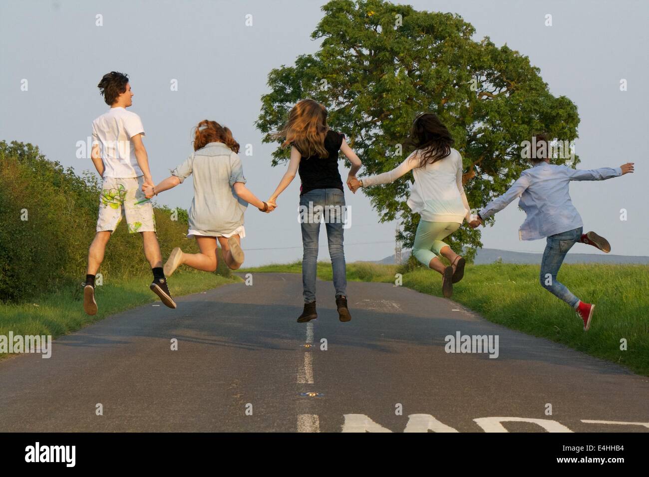 Jump For Joy Stock Photo - Alamy