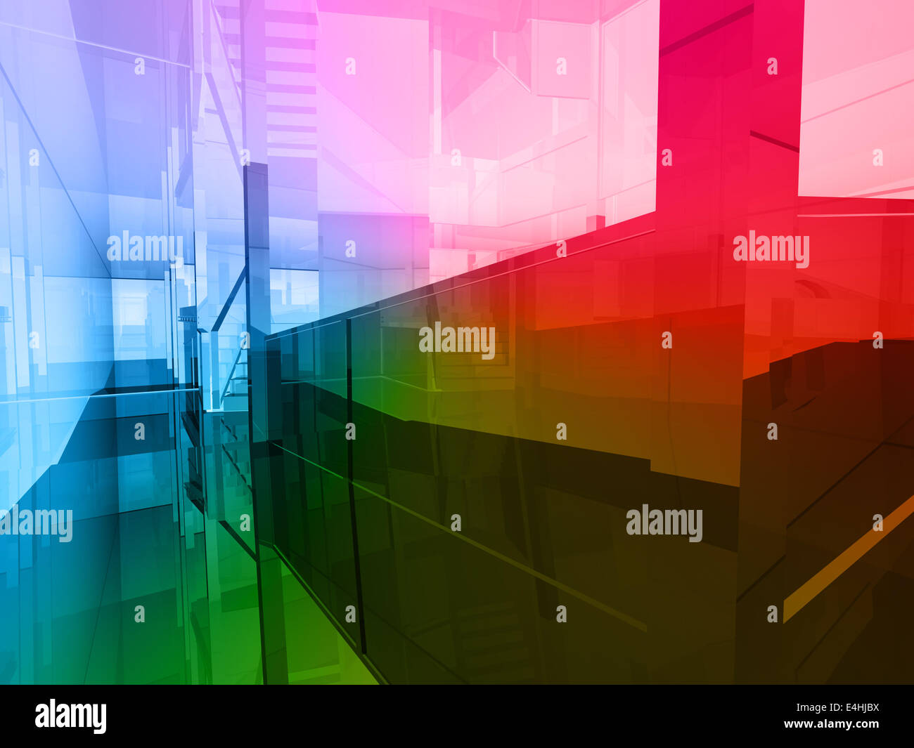 conceptual architecture, open space of colors Stock Photo - Alamy