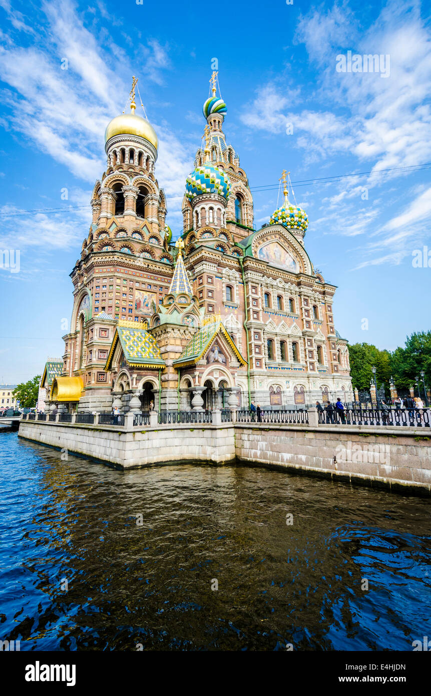 Russian church with coloured onion domes Stock Photo - Alamy