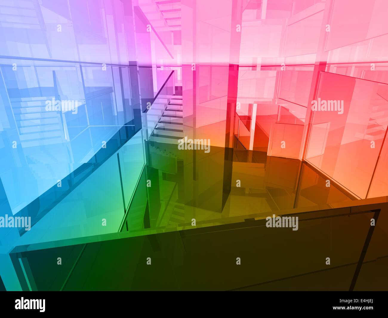 conceptual architecture, open space of colors Stock Photo - Alamy