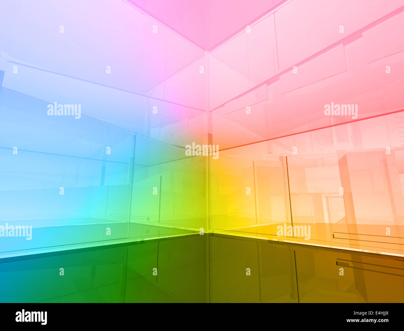 conceptual architecture, open space of colors Stock Photo - Alamy