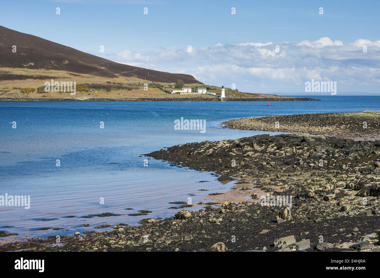 Holy Island lighthouse Stock Photo - Alamy