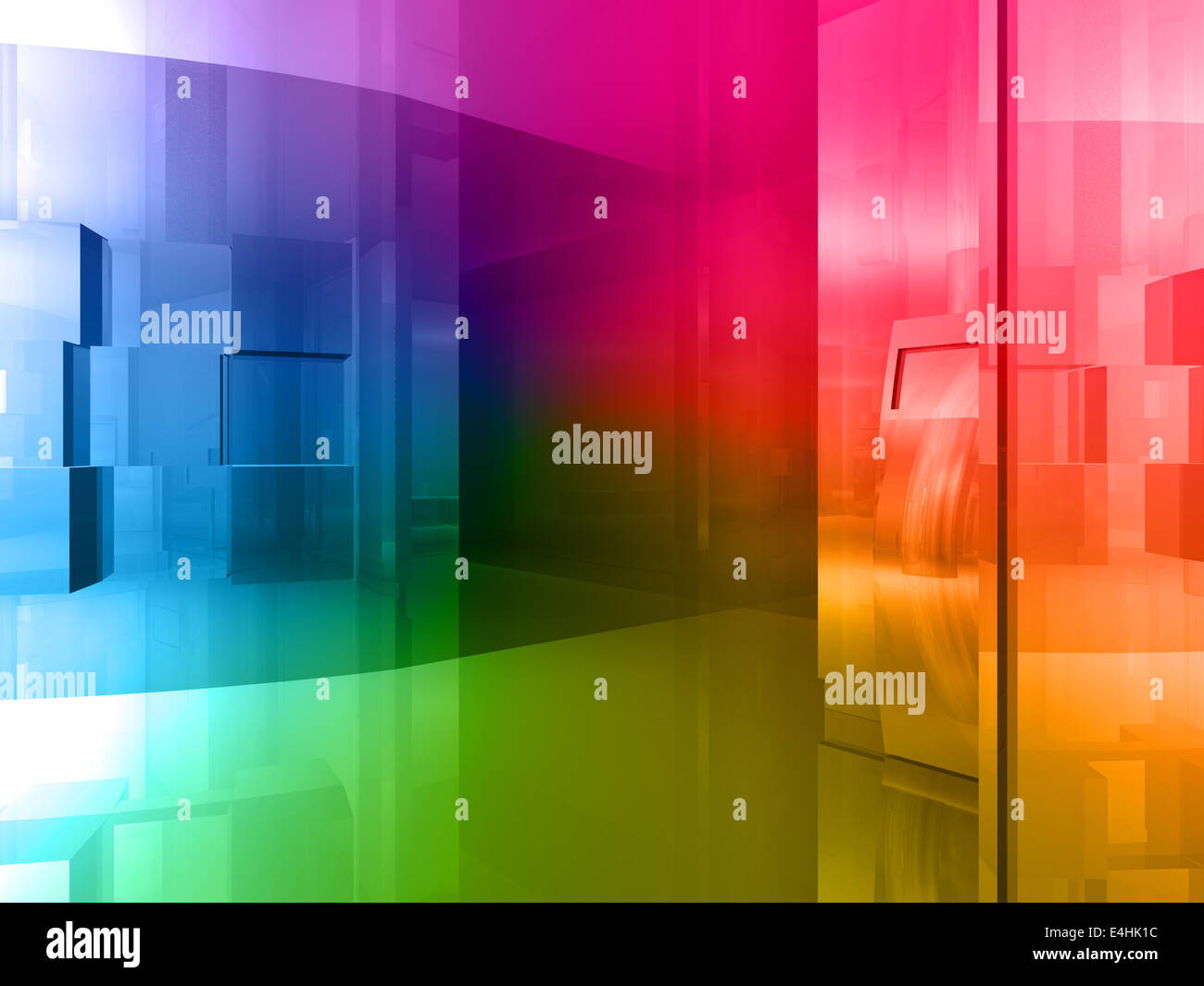 conceptual architecture, open space of colors Stock Photo - Alamy