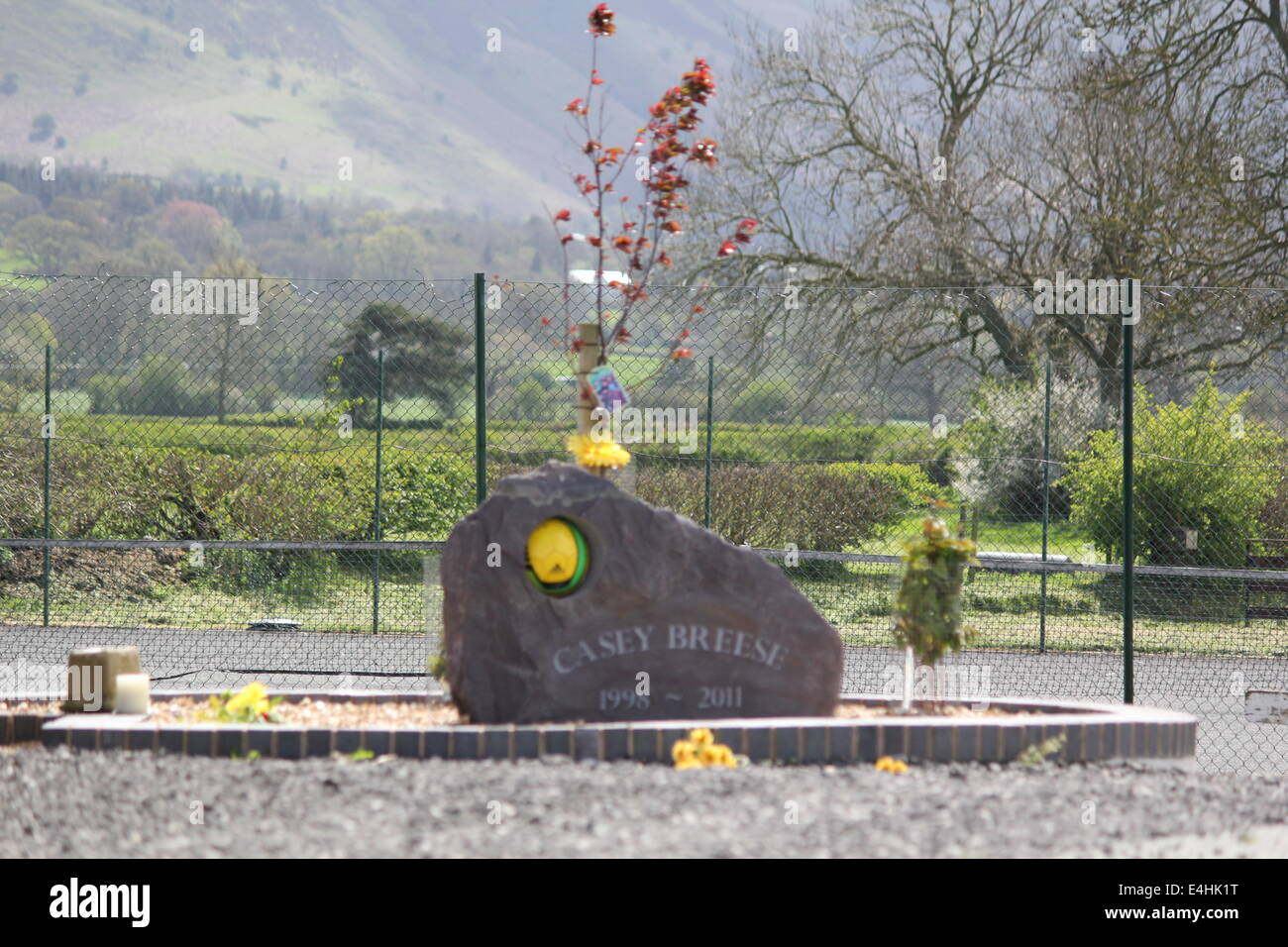 Caersws FC Casey Breese Memorial at the recreation ground Caersws Stock ...