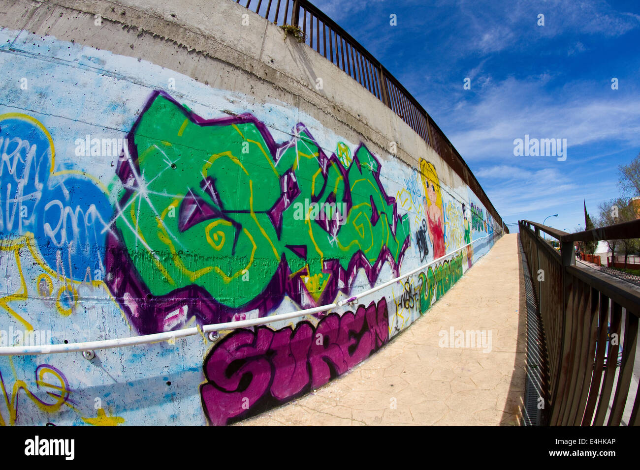 Colorful segment of a graffiti. Wall texture, urban architecture Stock ...