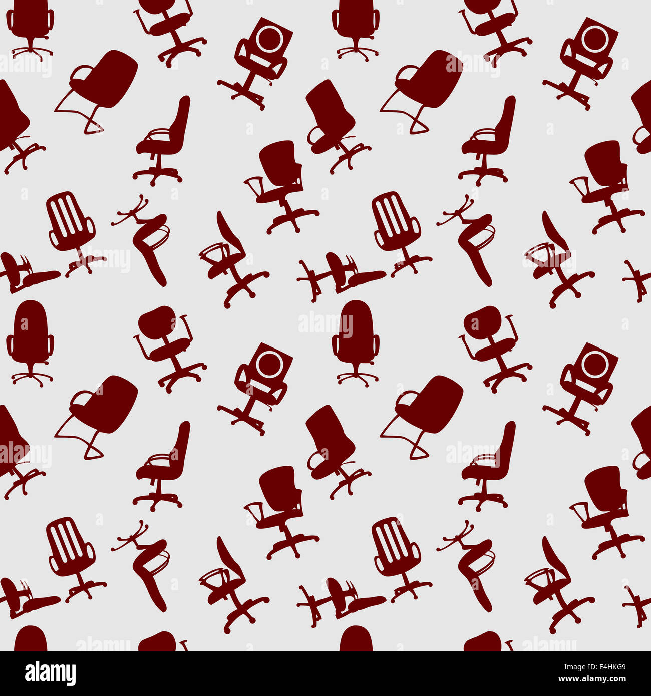 Seamless pattern of Office chairs silhouettes vector illustration Stock ...
