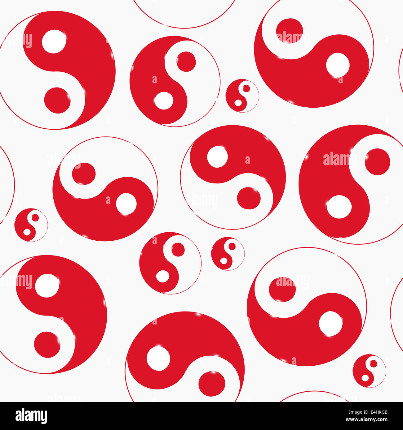 Yin yang symbol. Vector illustration. seamless pattern Stock Photo - Alamy