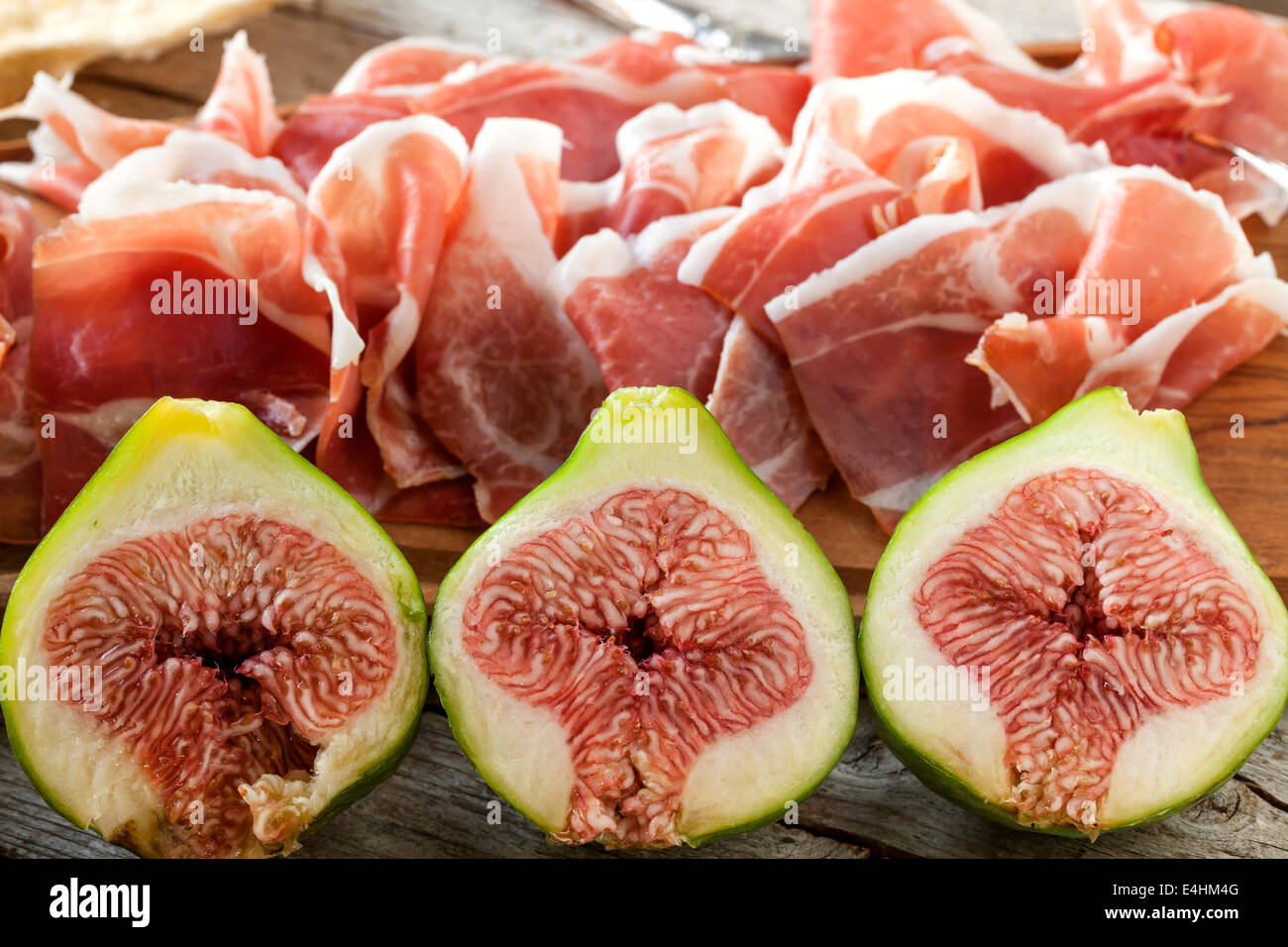 Ham And Figs Stock Photo - Alamy