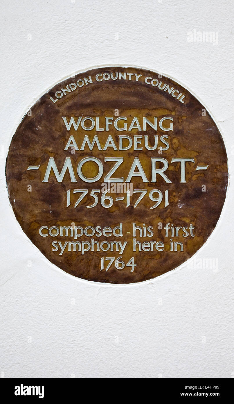 LONDON, UK - JUNE 4TH 2013: A plaque in London marking the place where ...