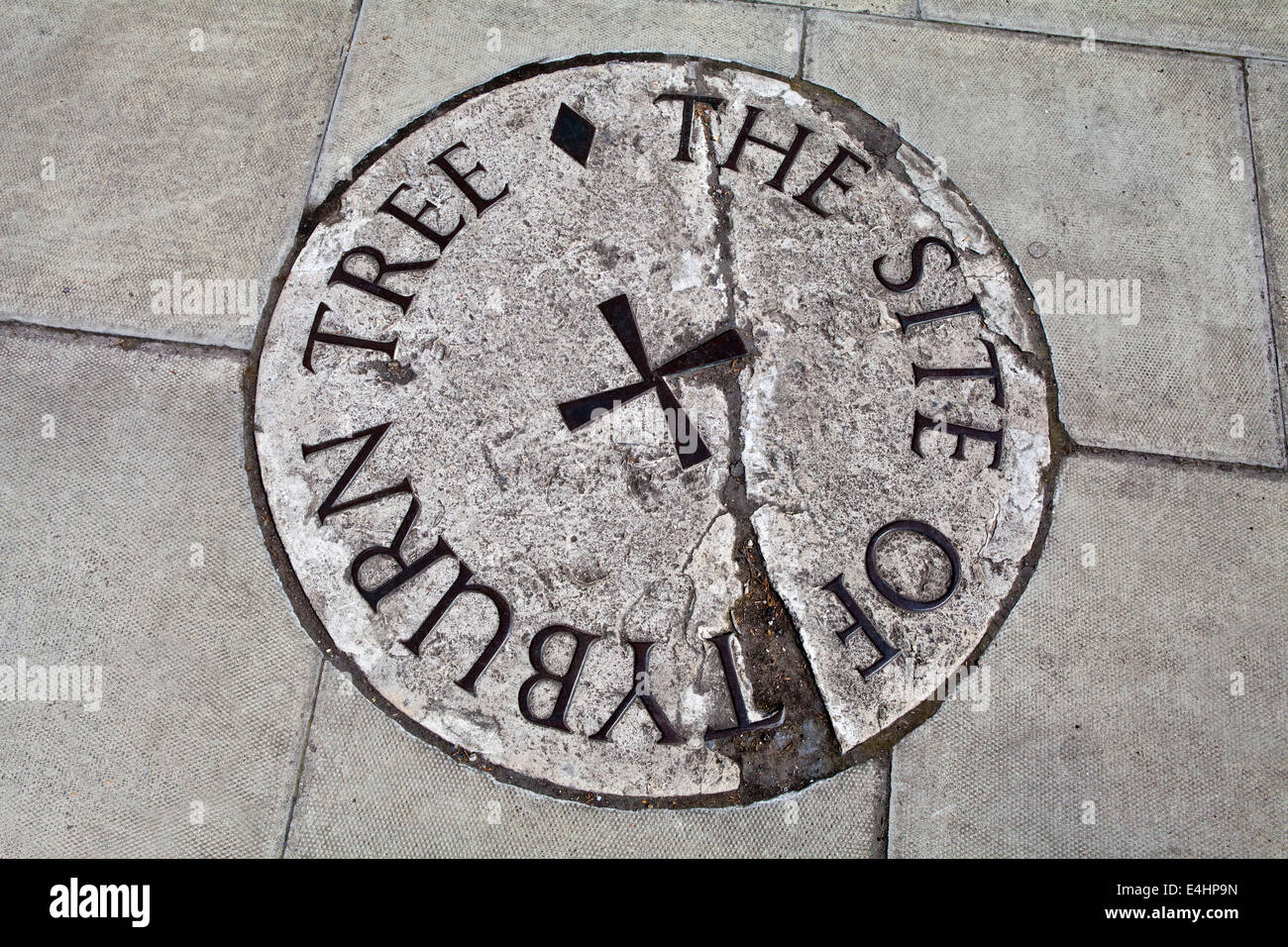 Plaque in London (located near Marble Arch) remembering the site of the ...