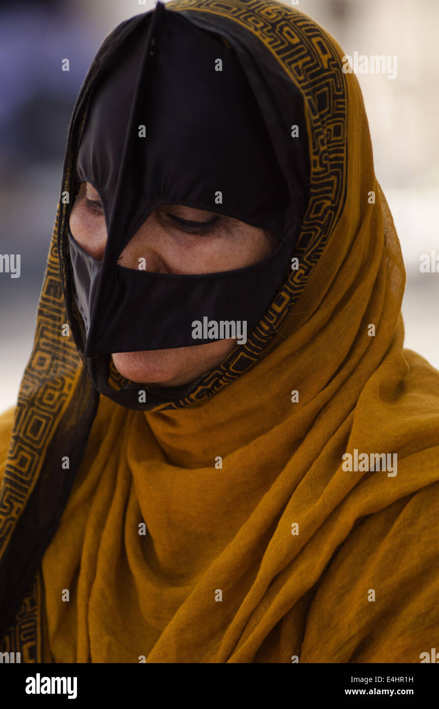 Ibra, Oman. 28th May, 2014. Omani Bedouin women Ibra market.Oman is one ...