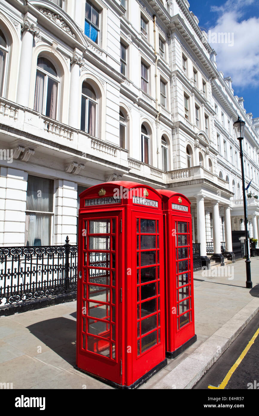 Iconic British Red Telephone boxes in London Stock Photo - Alamy