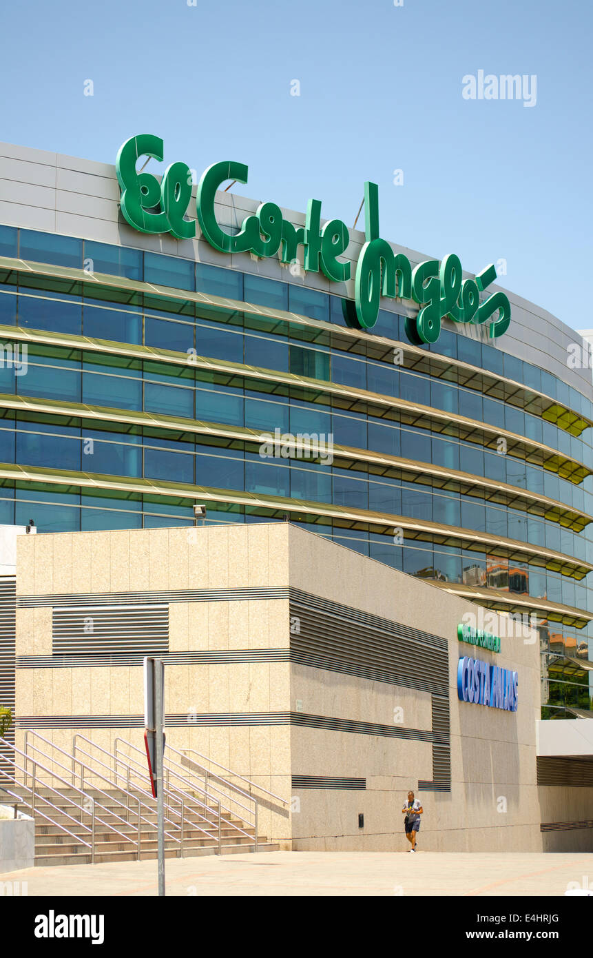 Shopping centre El Corte Ingles in Mijas-Costa. Spain, Costa del Sol ...