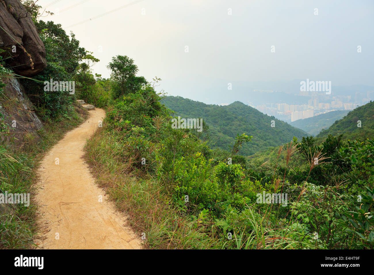 Pathway in hong kong mountains Stock Photo - Alamy