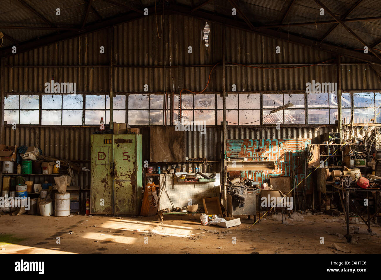 An old workshop, now disused Stock Photo - Alamy