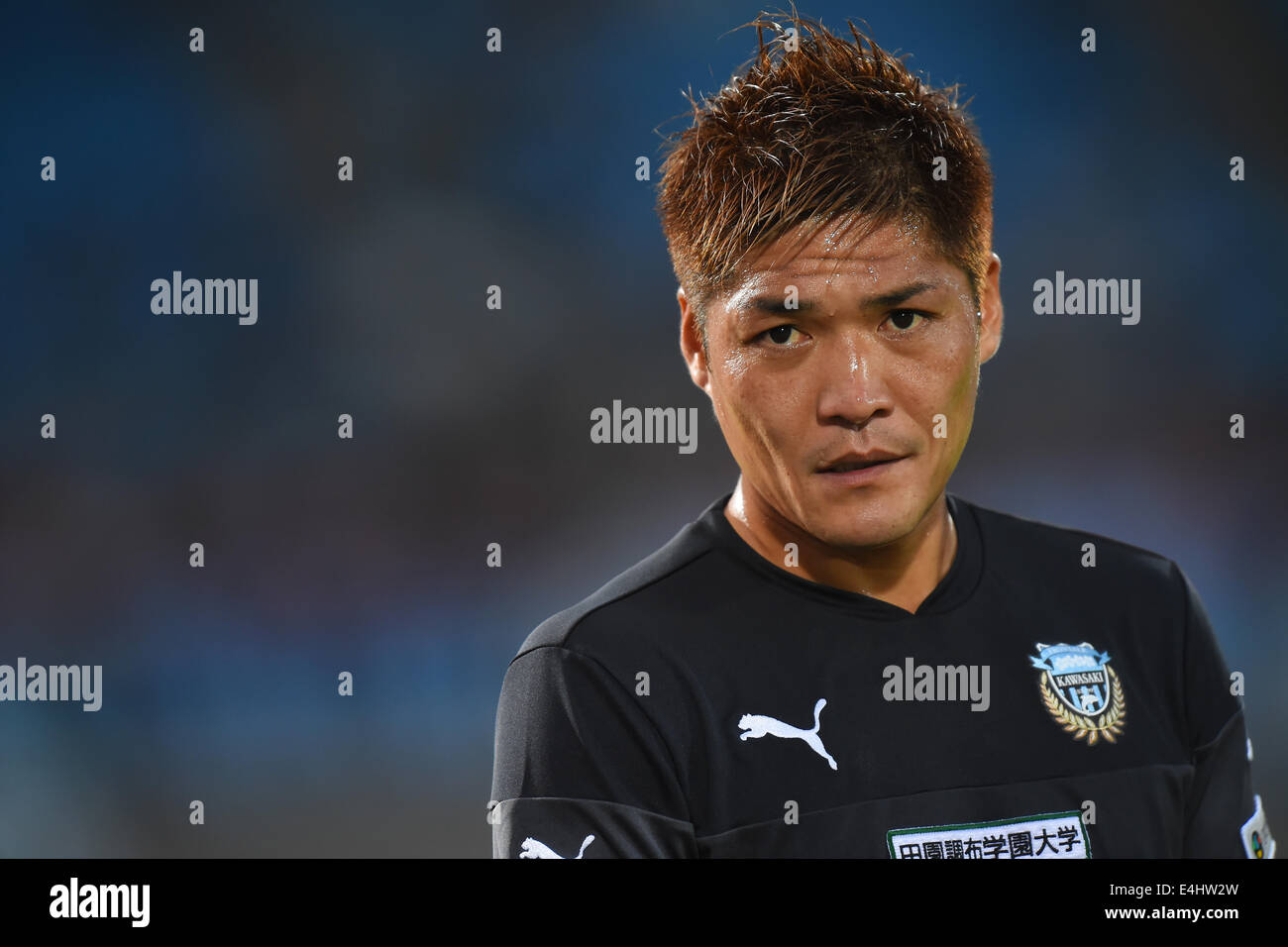 Kawasaki Todoroki Stadium, Kanagawa, Japan. 12th July, 2014. Yoshito ...