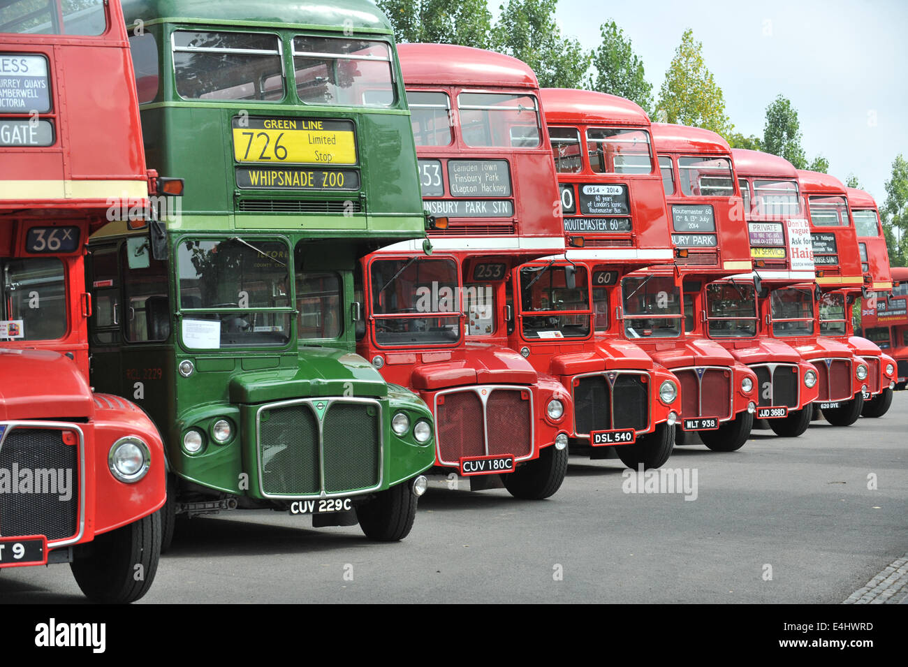 Finsbury Park, London, UK. 12th July 2014. Routemaster Bus Festival in ...
