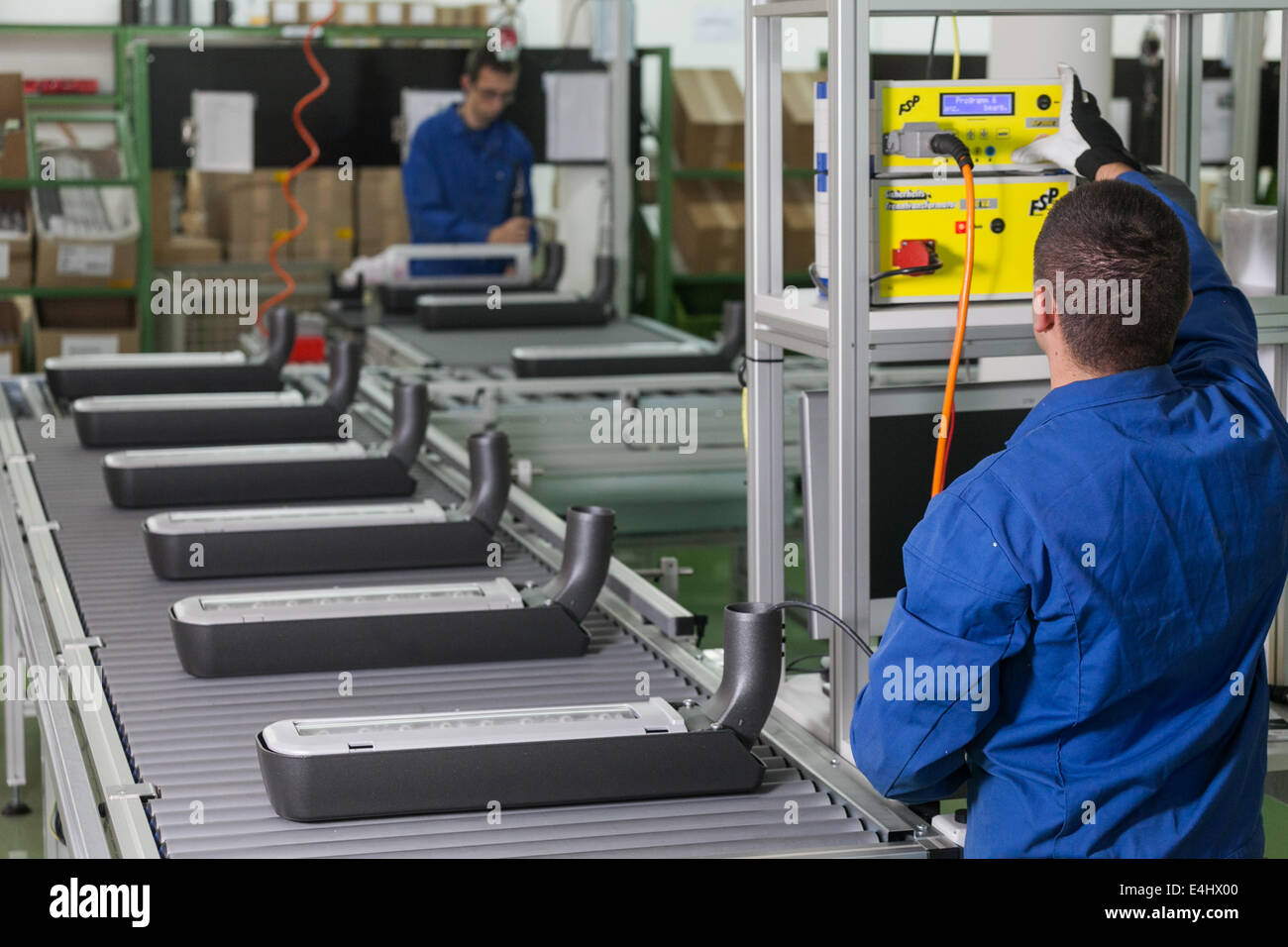 Assembly line of LED street lights in factory Stock Photo - Alamy