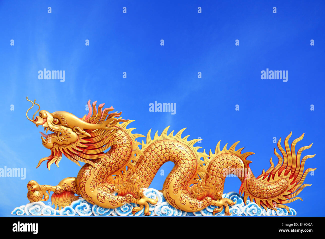 Blue Chinese Dragon Wallpaper