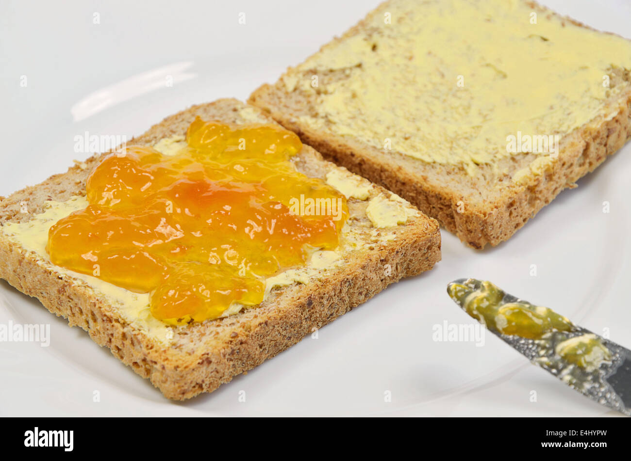 Two slices toast butter hi-res stock photography and images - Alamy