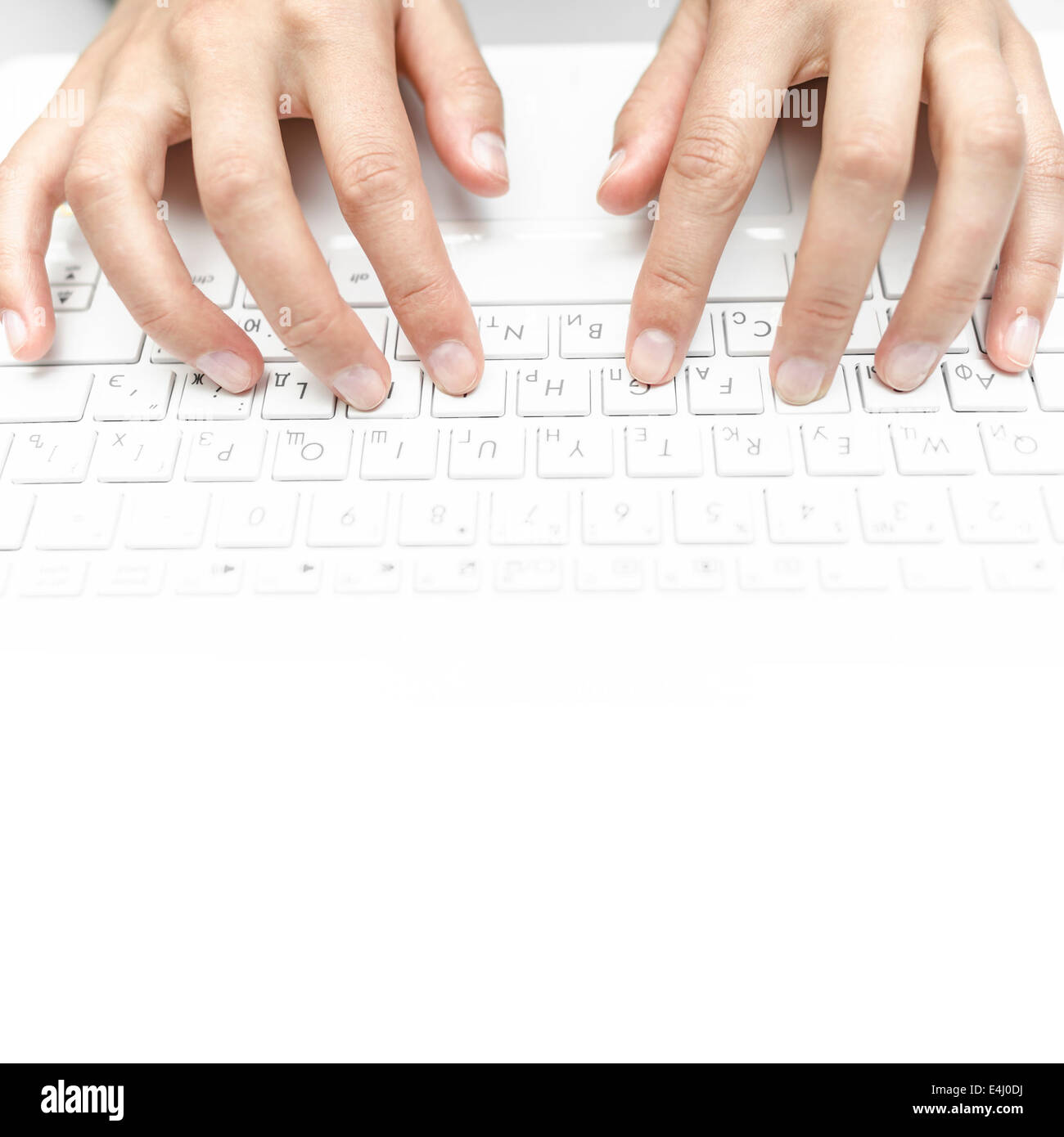 Fingers on laptop keyboard hi-res stock photography and images - Alamy