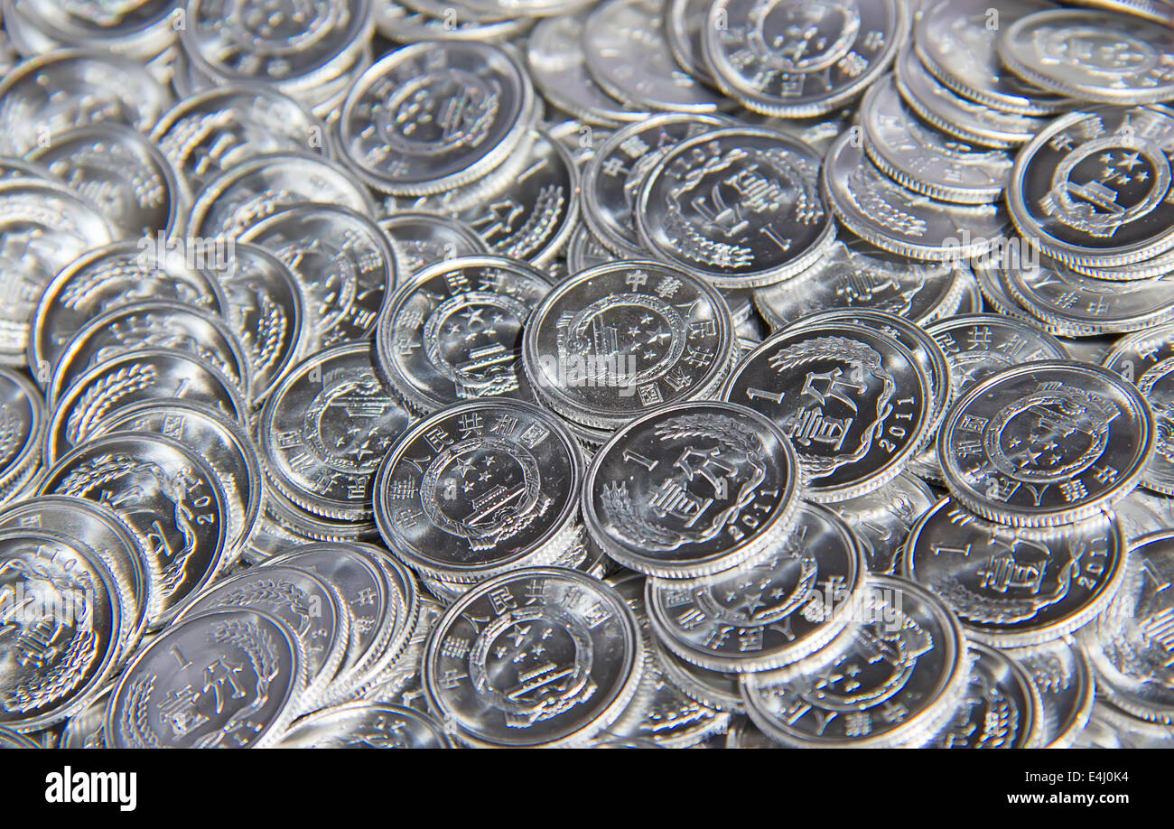 Huge pile of the China coins Stock Photo - Alamy