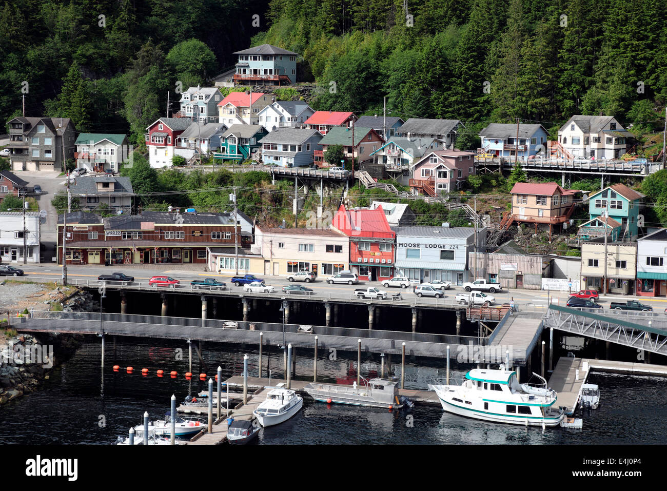 Front Street waterfront in Ketchikan Alaska Stock Photo - Alamy