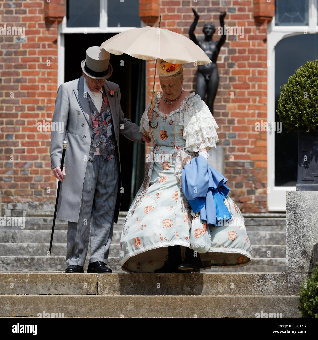 Members of the Victorian Strollers walk the grounds of Hughenden Manor ...