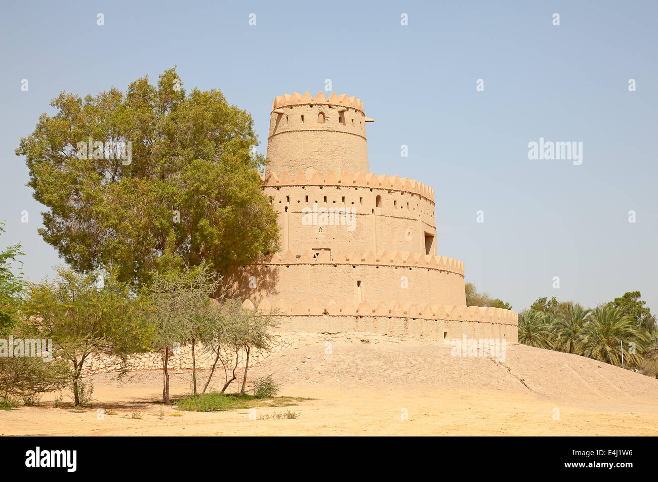 Famous Jahili fort in Al Ain oasis, United Arab Emirates Stock Photo ...