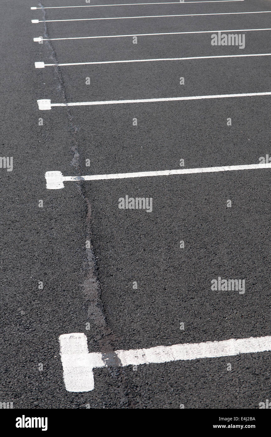 Empty parking lot with park markings hi-res stock photography and ...