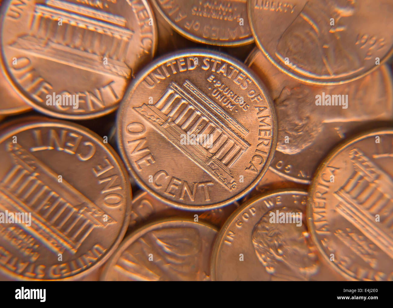 Huge pile of the US coins Stock Photo - Alamy