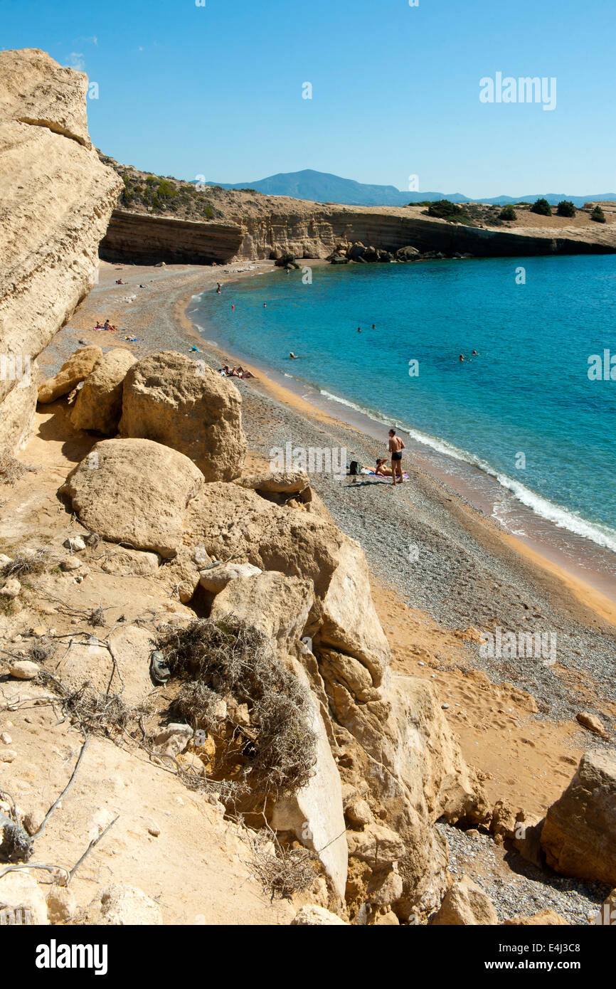 Griechenland, Rhodos, Monolithos, Kap Fourni, Fourni-Beach Stock Photo ...