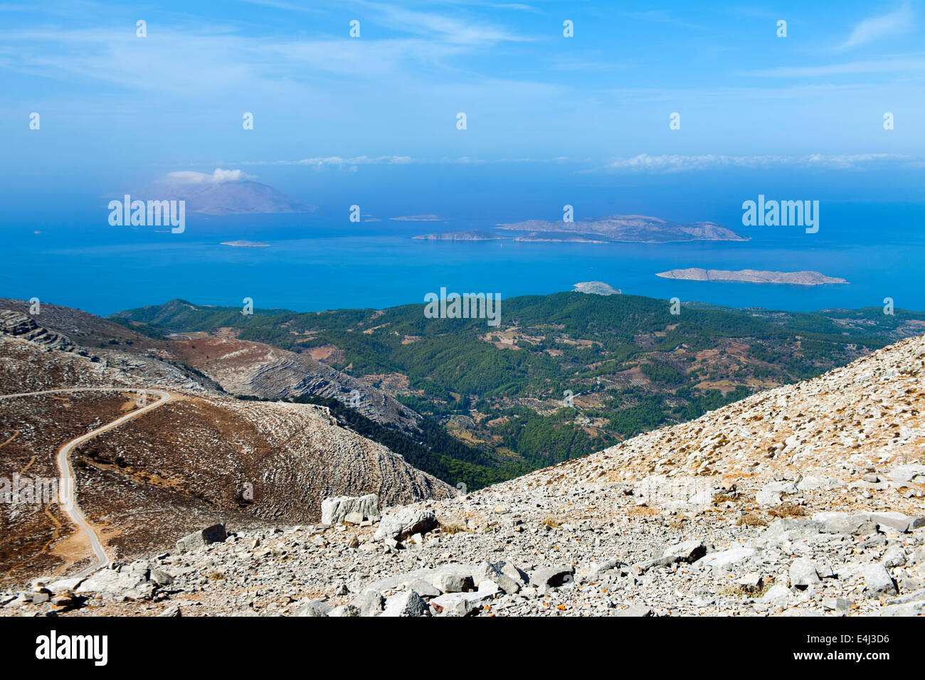 Griechenland, Rhodos, Embona, auf dem Berg Atavires Stock Photo - Alamy