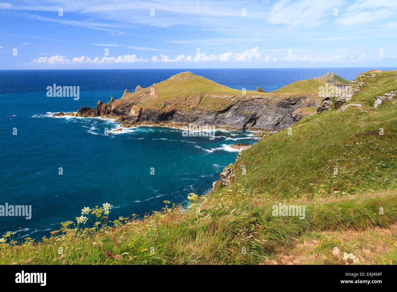 Pentire Point and The Rumps Iron Age hillfort, North Cornish coast on ...