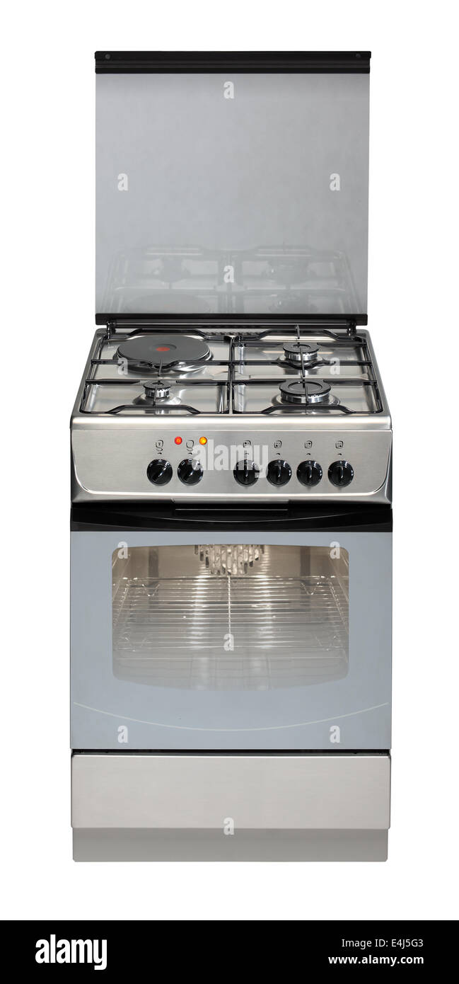 Modern stove isolated on white Stock Photo - Alamy
