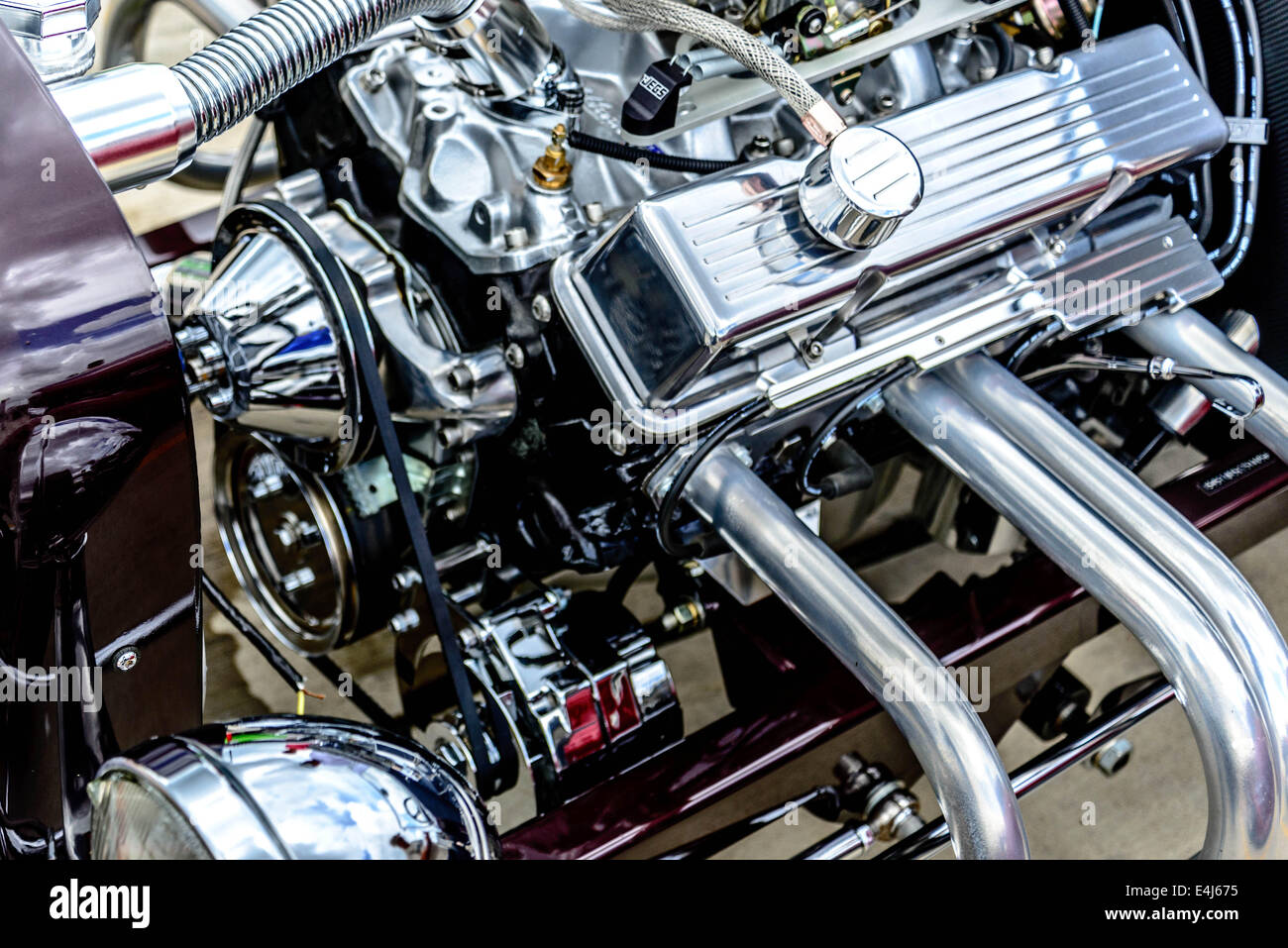 purple Ford Roadster replica motor Stock Photo - Alamy