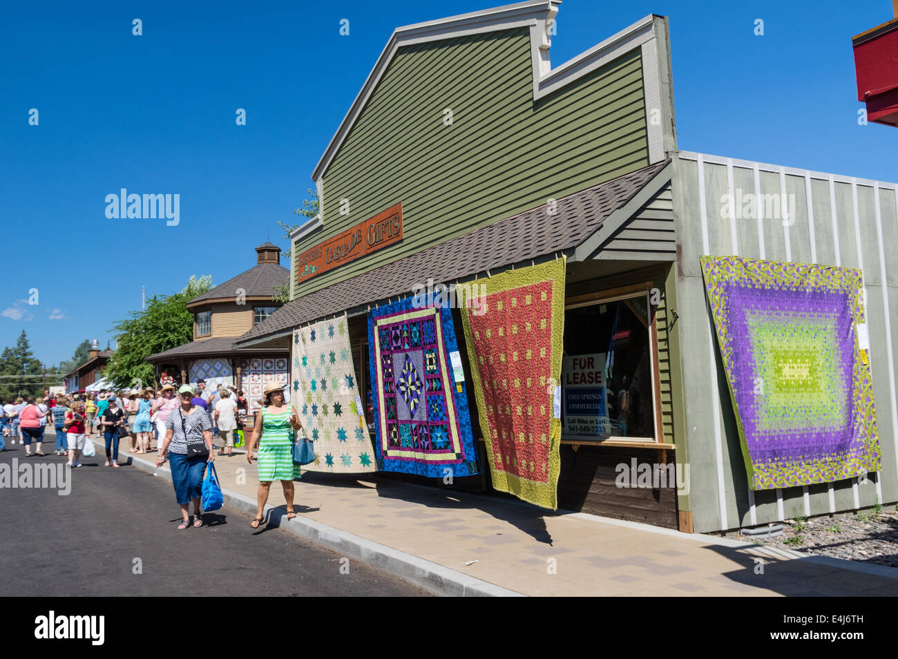 SISTERS, OREGON, July 12th, 2014. The annual Sisters, Oregon quilt ...