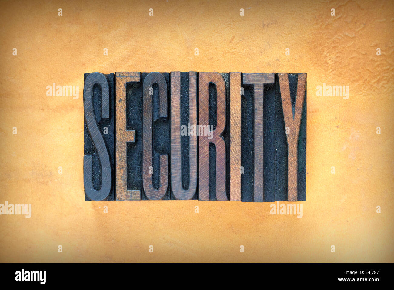 The word SECURITY written in vintage lead letterpress type Stock Photo ...