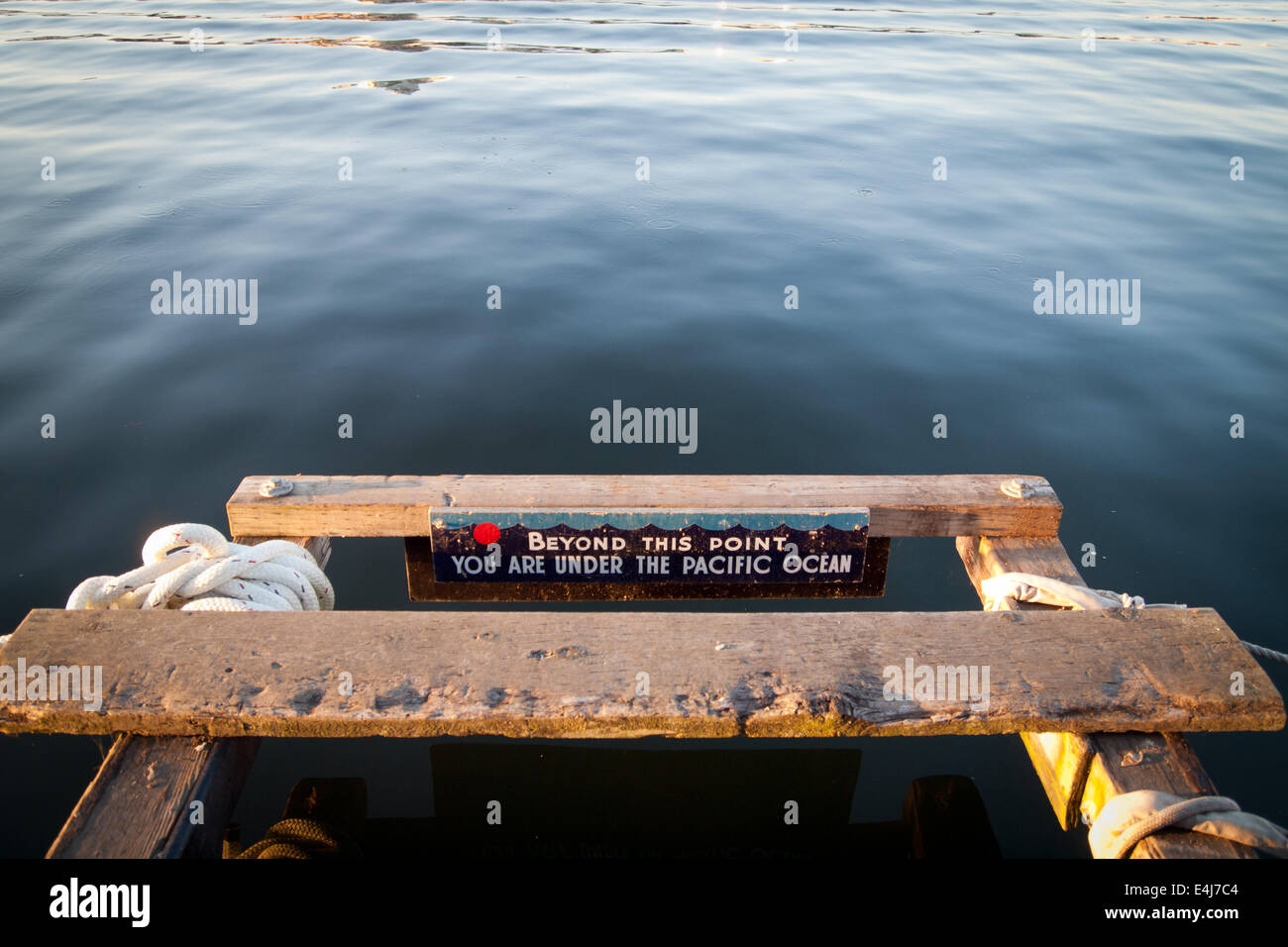 A pier sign at Fisherman's Wharf in Victoria, Canada, which reads ...